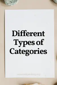 200+ List of Categories | Different Types of Categories